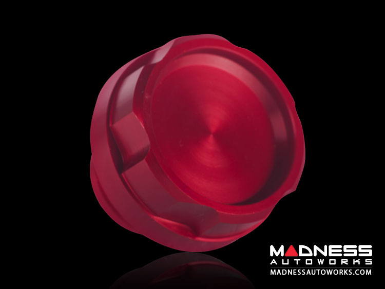 FIAT 500 Oil Cap - Red Anodized Billet, MAD105-1871